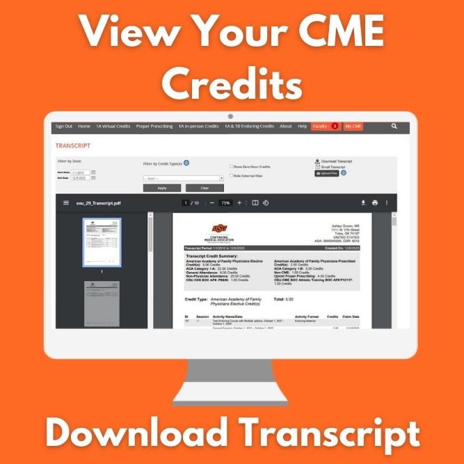 Oklahoma State University Continuing Medical Education Continuing Education